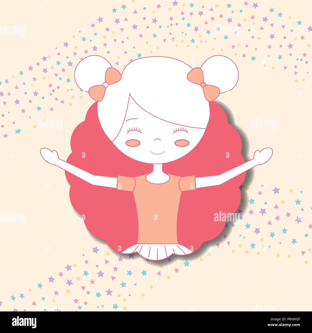 beautiful ballerina ballet portrait character Stock Vector Image & Art ...