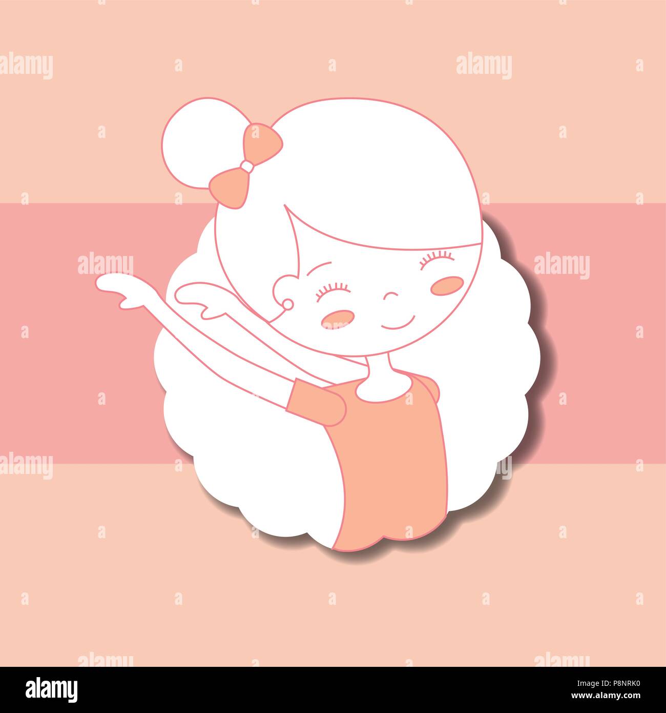 beautiful ballerina ballet portrait character Stock Vector Image & Art ...