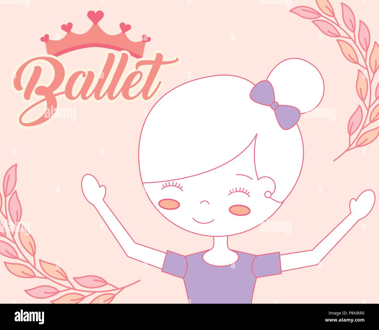 beautiful ballerina ballet cartoon girl Stock Vector Image & Art - Alamy