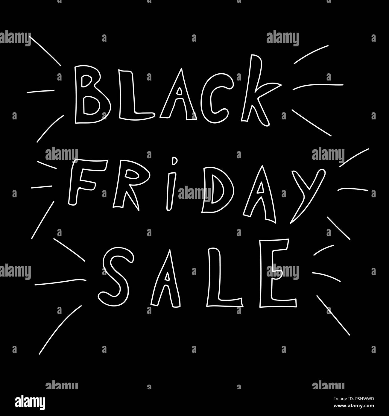 Black Friday comic book vector doodle. Big sale retro style mock up ...