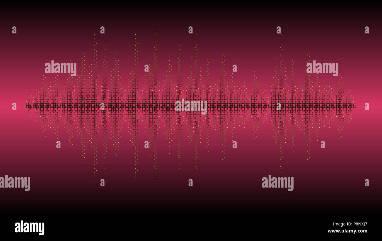 Vector background music wave balance chart circles pink color Stock ...