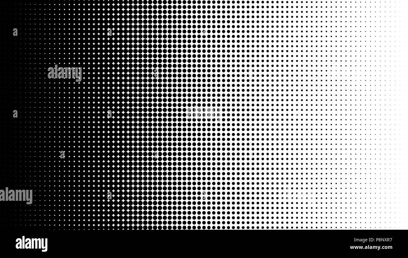 Vector Abstract halftone pattern texture. Background is black and white ...