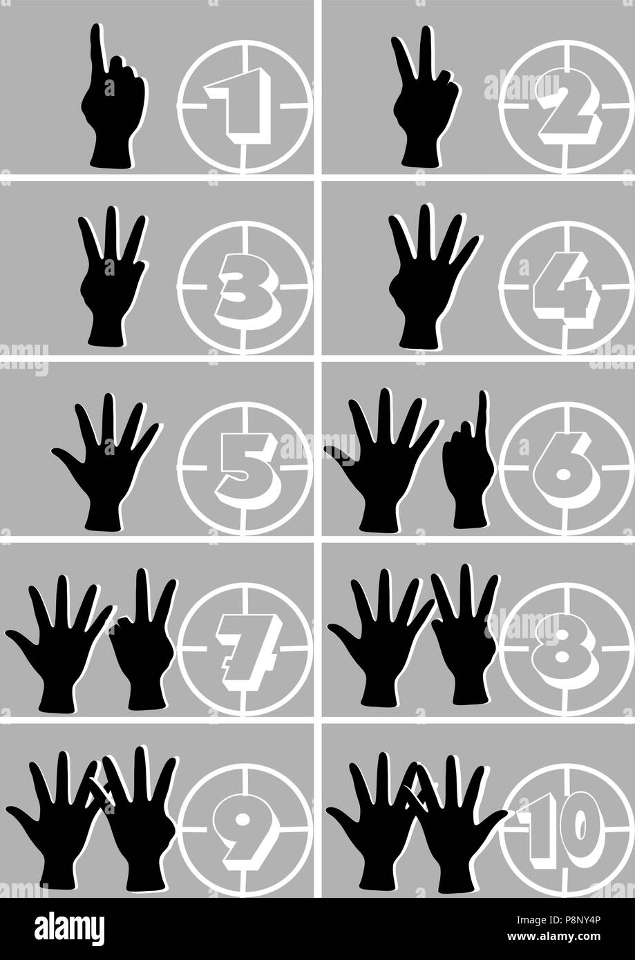 American Sign Language Numbers 1 30