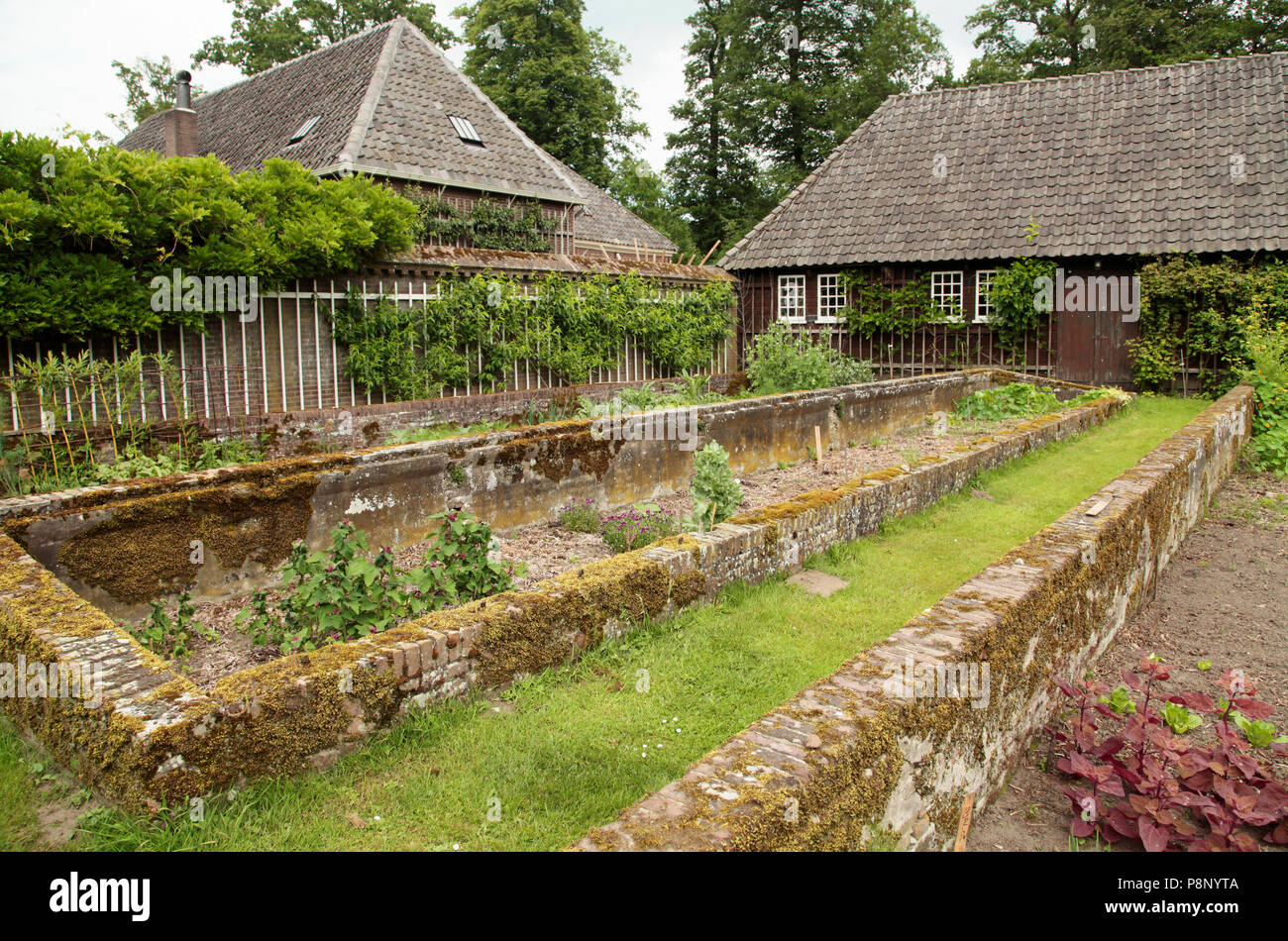 Historical kitchen garden of Castle Velhorst Stock Photo - Alamy