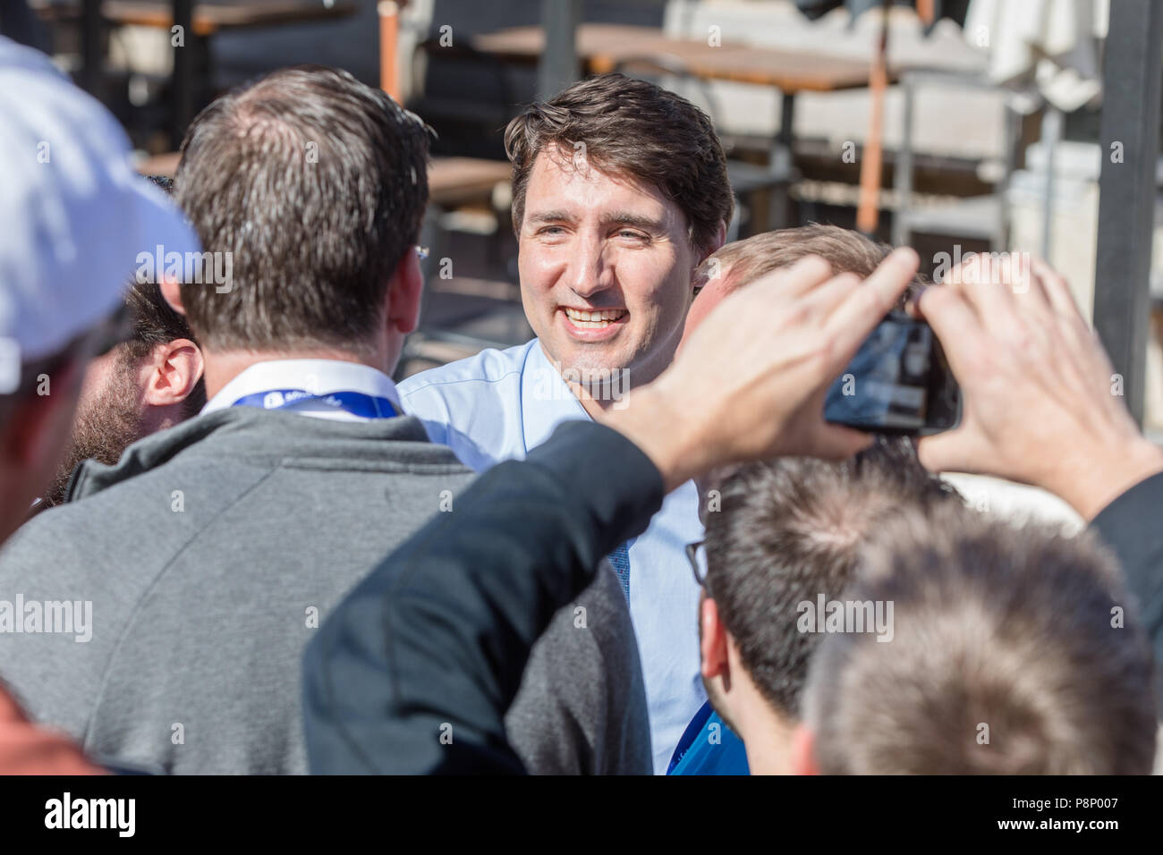 MAY 24, 2018 - TORONTO, CANADA - CANADIAN PRIME MINISTER JUSTIN TRUDEAU ...
