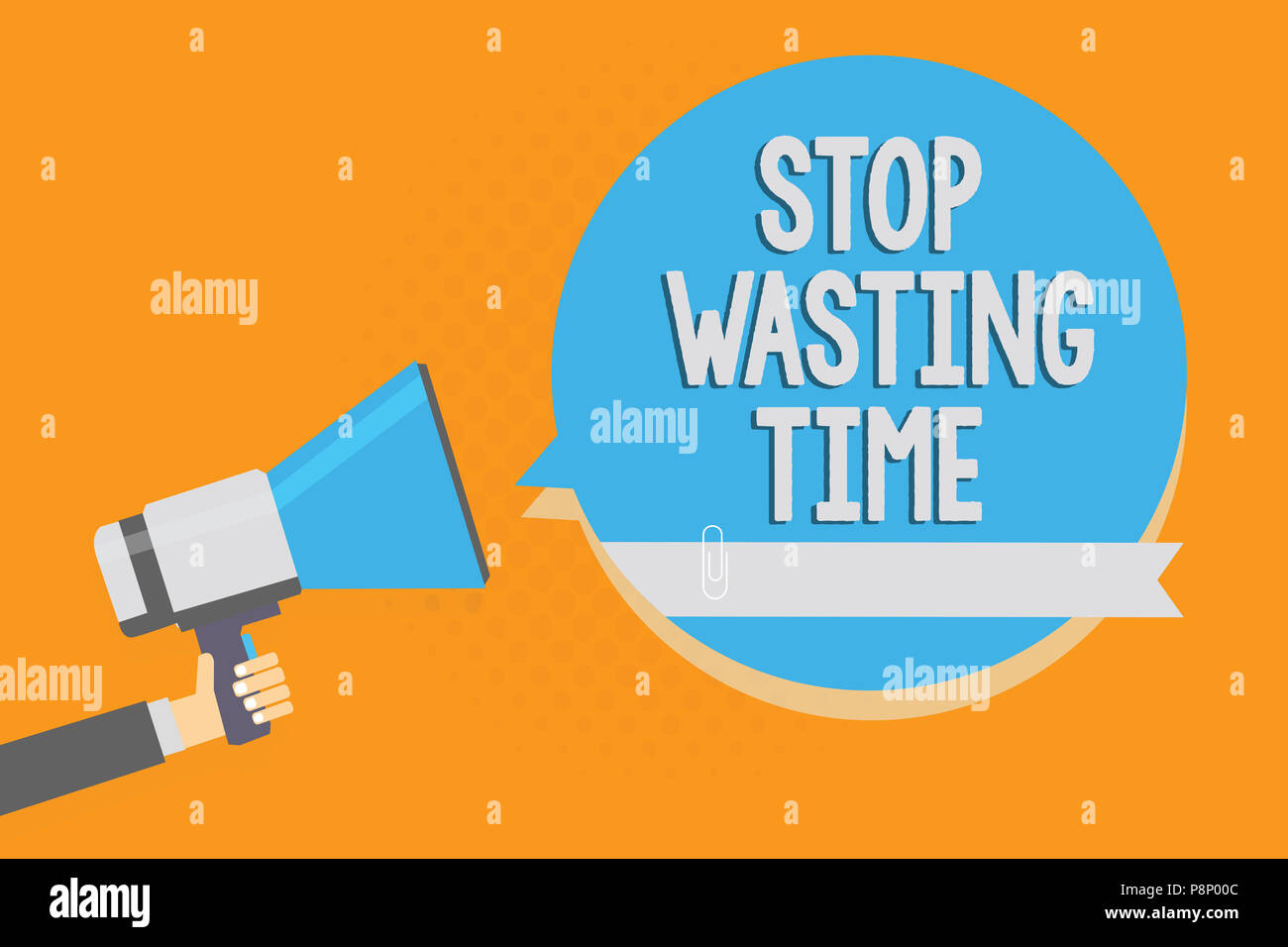 Writing note showing Stop Wasting Time. Business photo showcasing ...