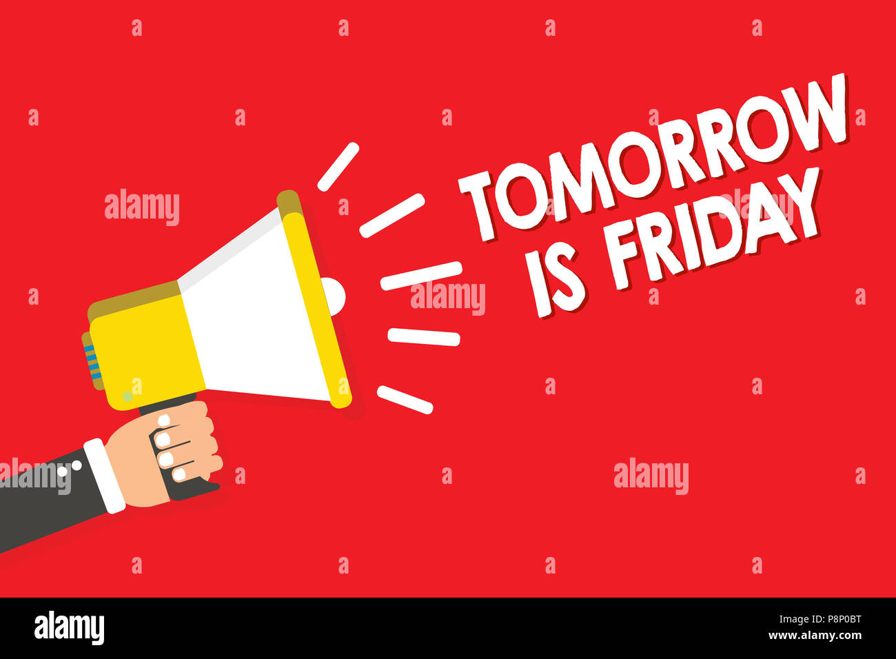 Handwriting text writing Tomorrow Is Friday. Concept meaning Weekend ...