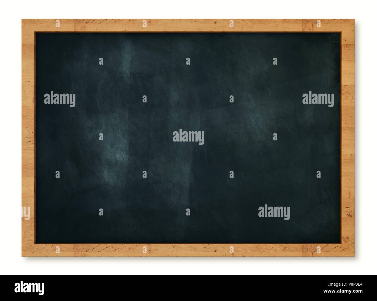 Empty blank green chalkboard with wooden frame with white chalk Stock ...