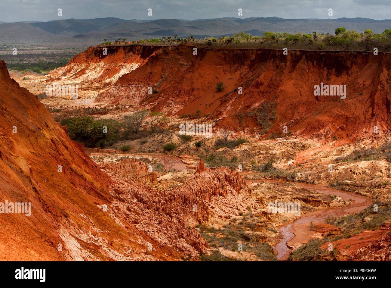 landscape with sand sculptures formed by erosion on Madagascar Stock ...