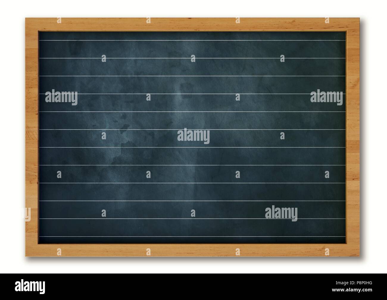 Empty blank green chalkboard with wooden frame with white chalk Stock ...