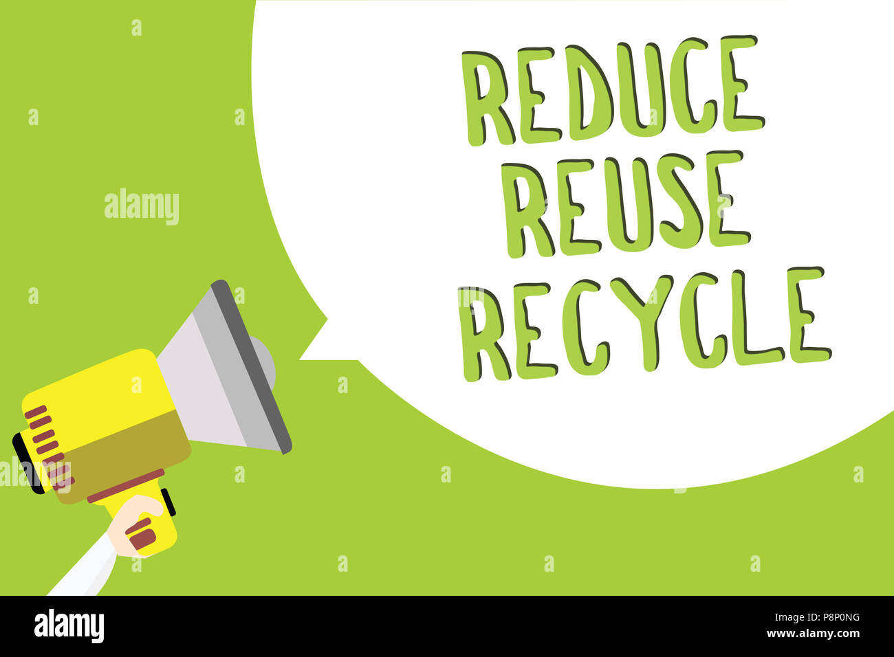 Text sign showing Reduce Reuse Recycle. Conceptual photo ways can ...