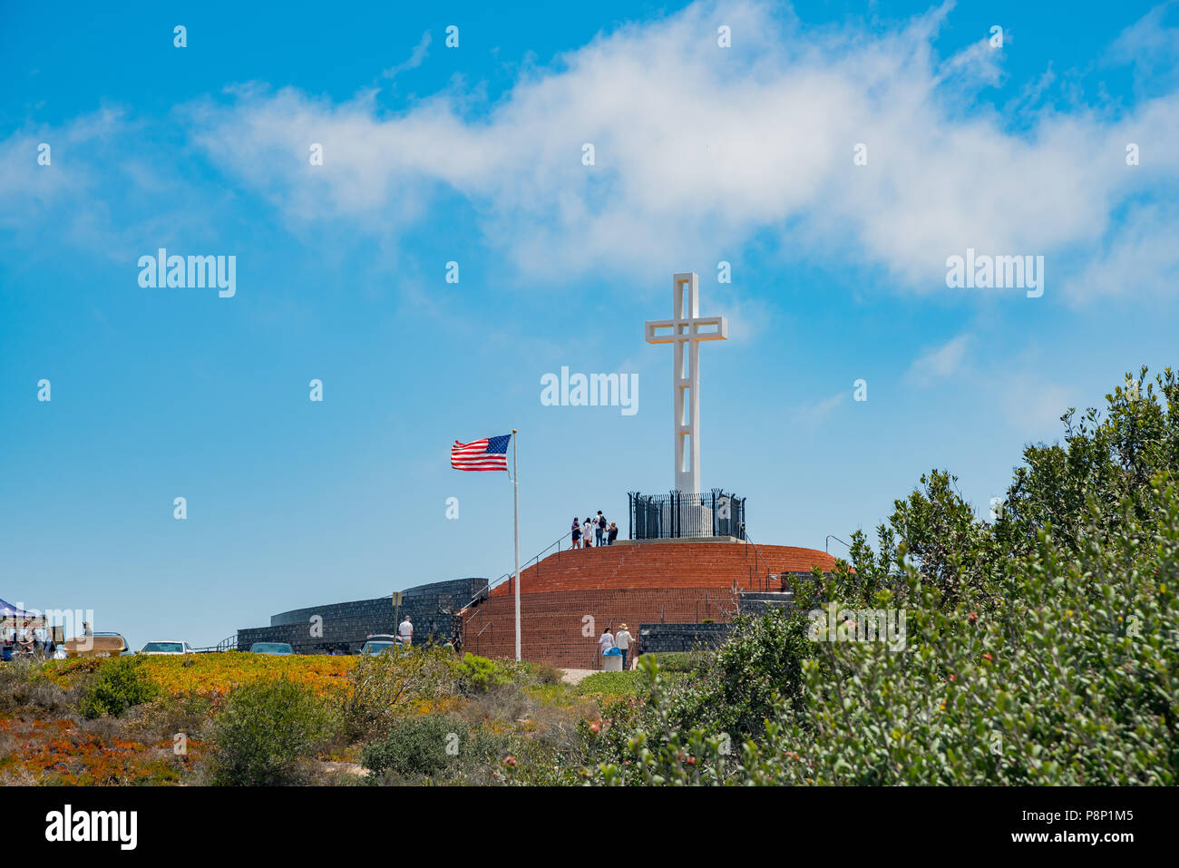 San Diego, JUN 29: The beautiful Mt. Soledad National Veterans Memorial ...
