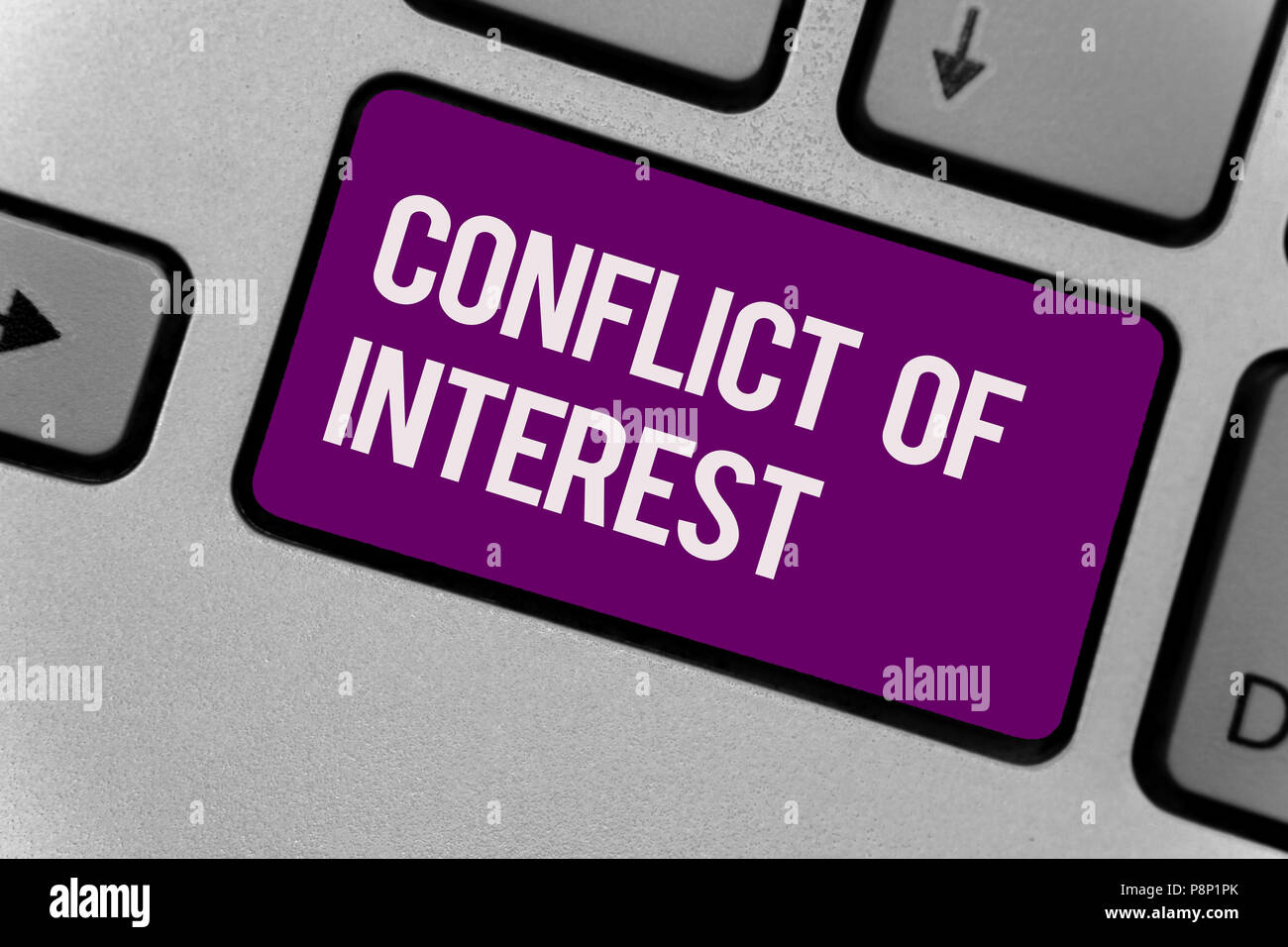 Text sign showing Conflict Of Interest. Conceptual photo disagreeing ...