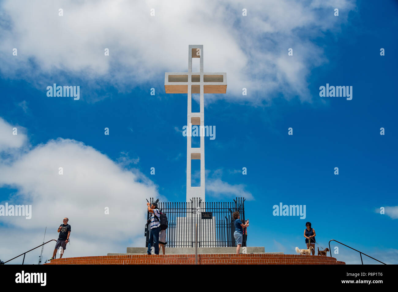 San Diego, JUN 29: The beautiful Mt. Soledad National Veterans Memorial ...