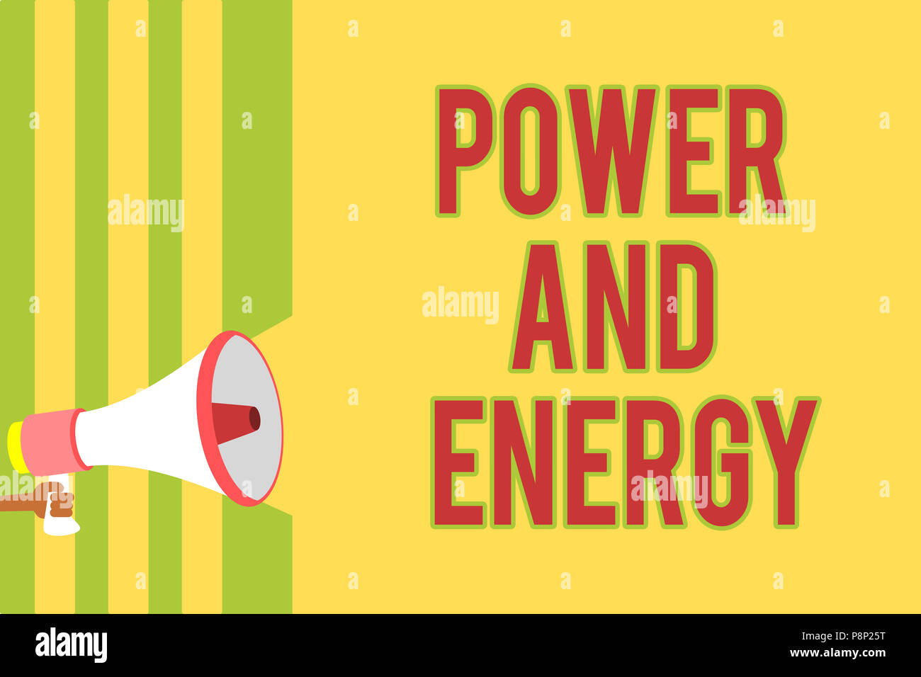 Handwriting text writing Power And Energy. Concept meaning Electricity ...