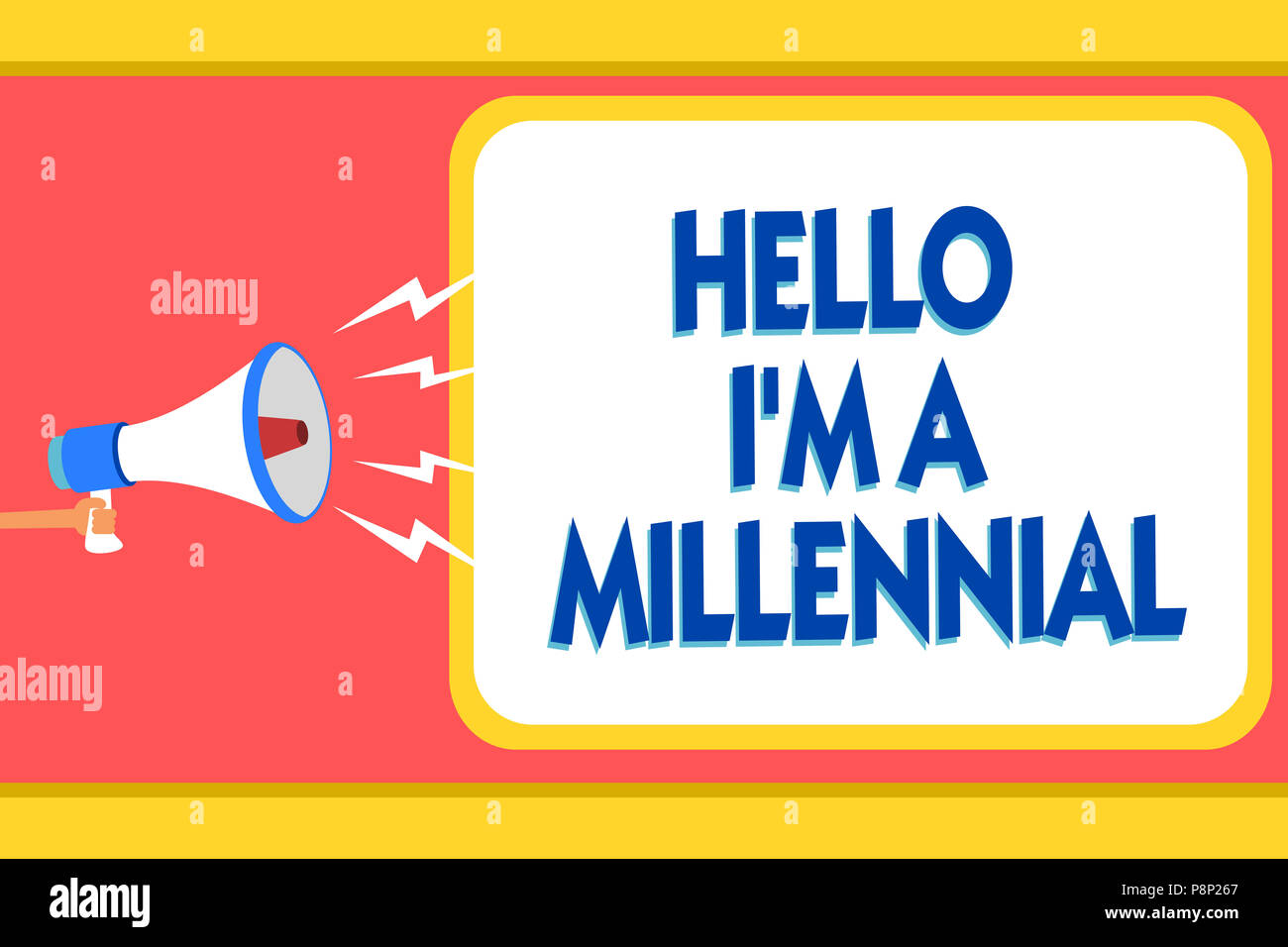 Text sign showing Hello I am A Millennial. Conceptual photo person ...
