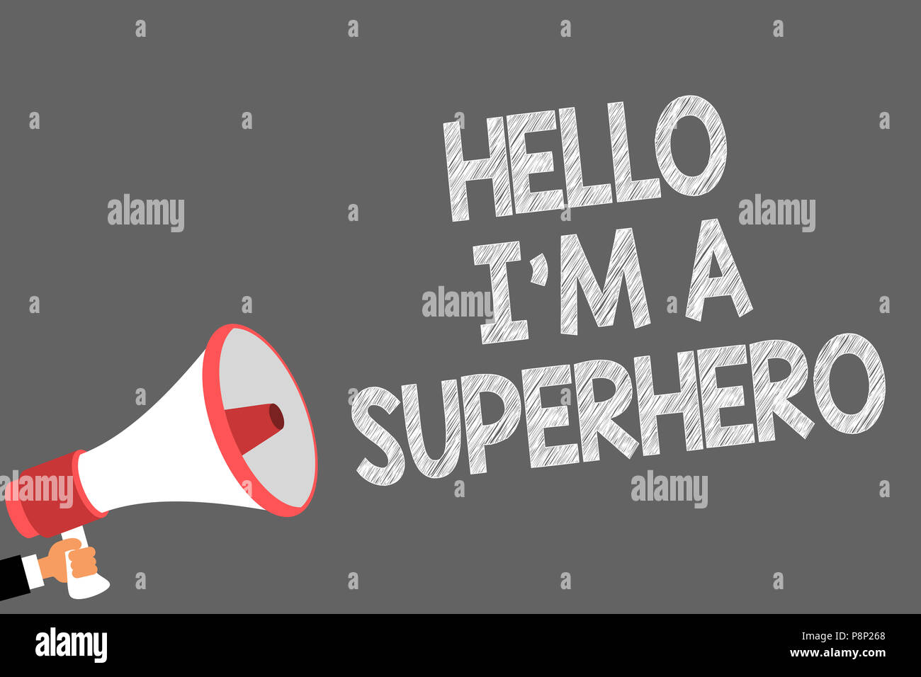 Text sign showing Hello I am A Superhero. Conceptual photo Believing in ...
