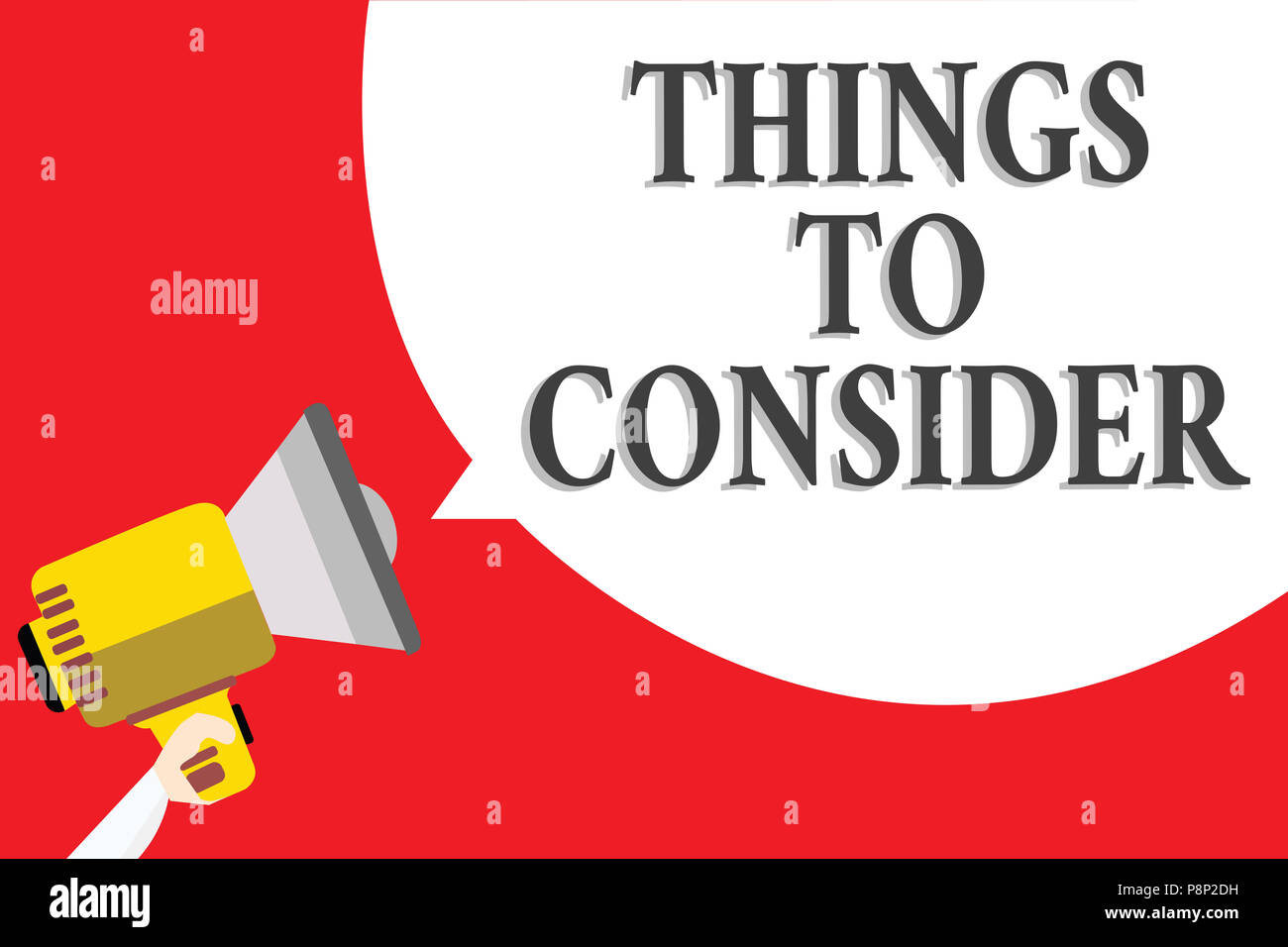 Word writing text Things To Consider. Business concept for list to ...