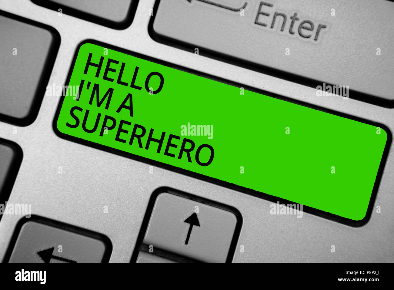 Word writing text Hello I am A Superhero. Business concept for ...