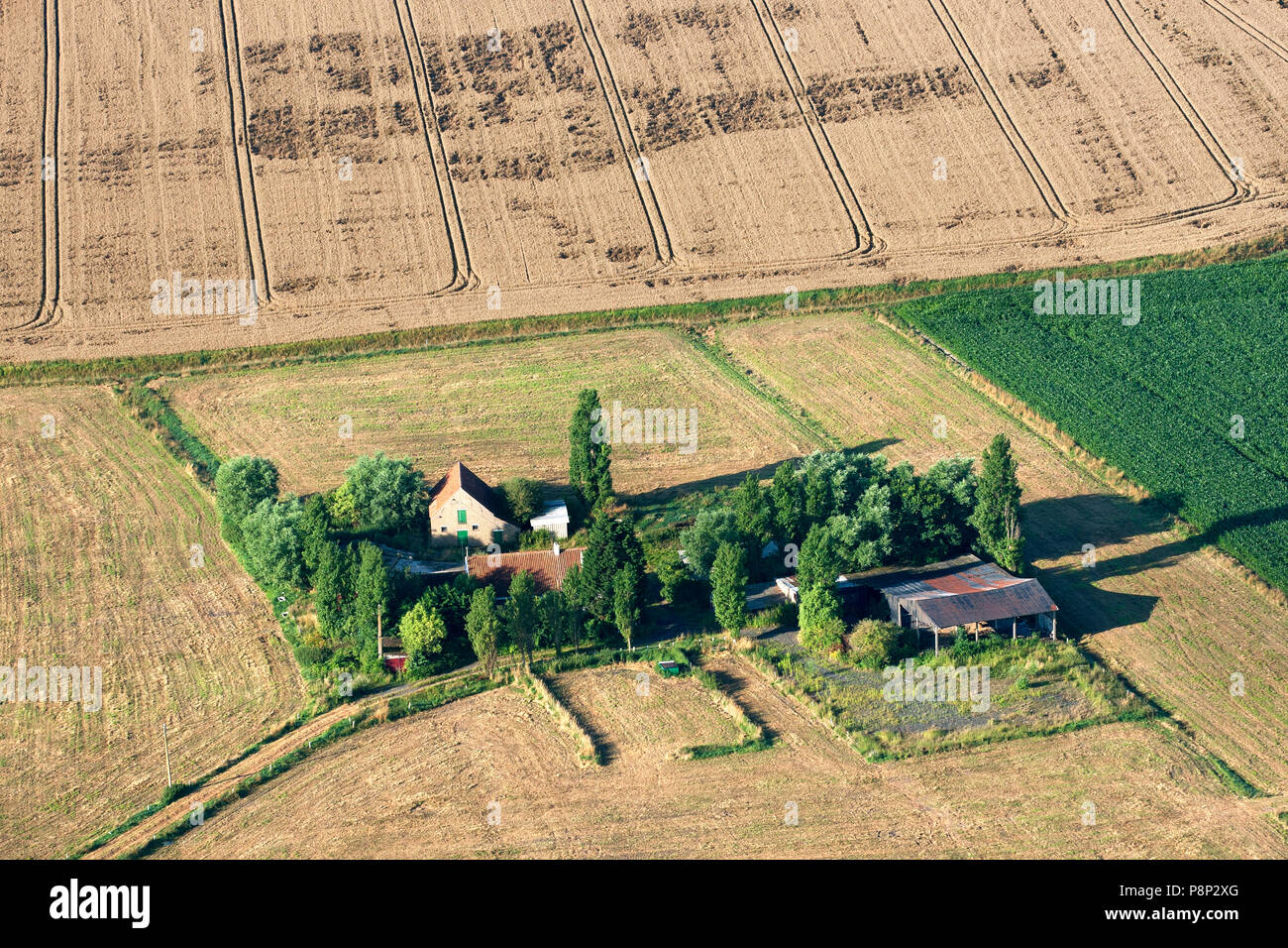 Aerial of a farm Stock Photo - Alamy