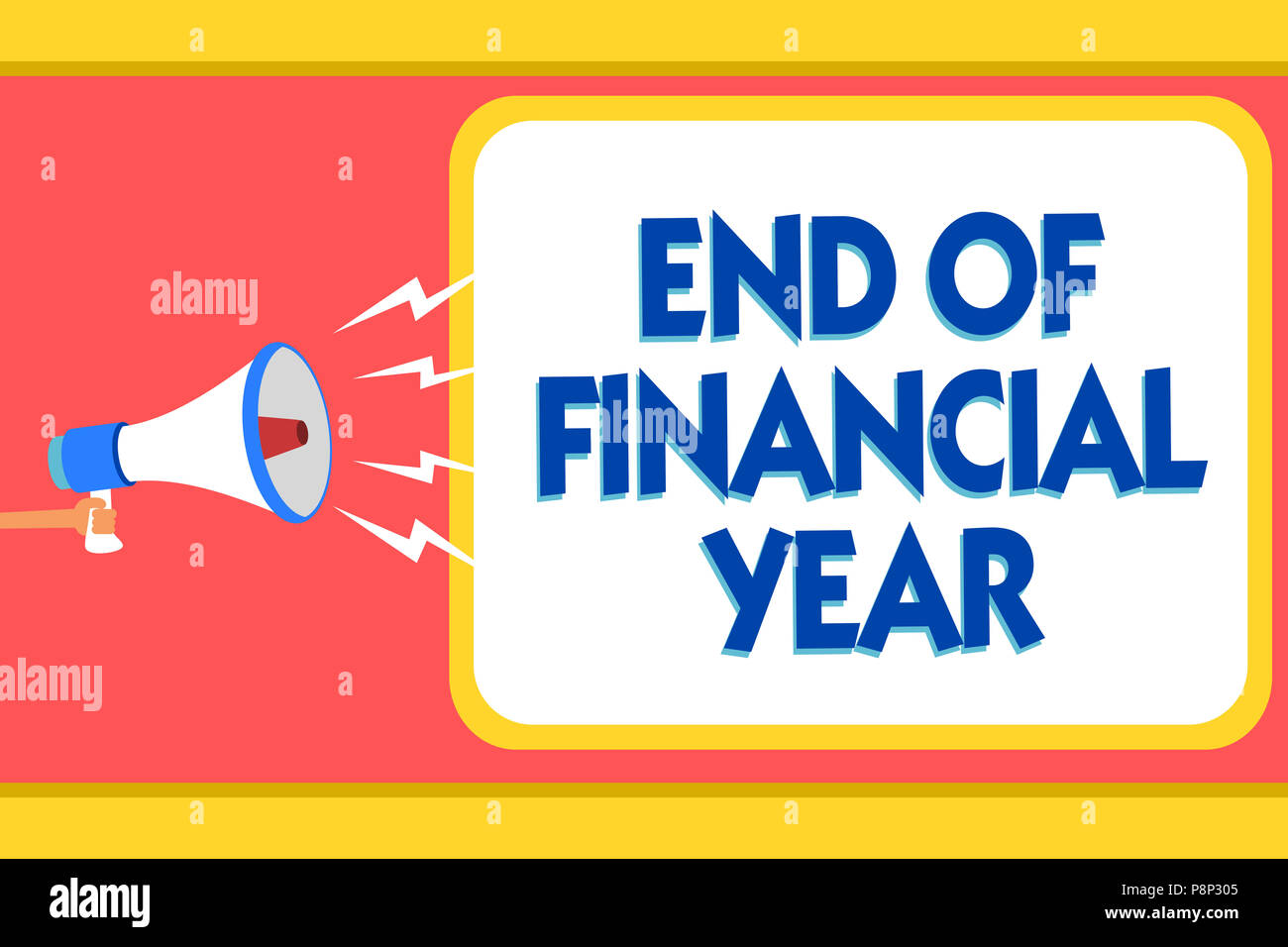 Text sign showing End Of Financial Year. Conceptual photo Revise and ...