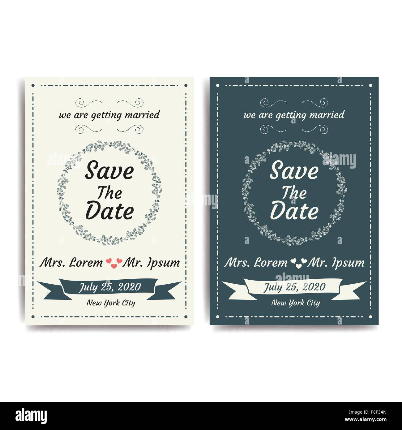 Wedding Invitation Card Stock Vector Image & Art - Alamy