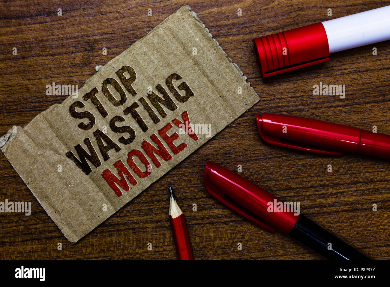 Word writing text Stop Wasting Money. Business concept for Organizing ...