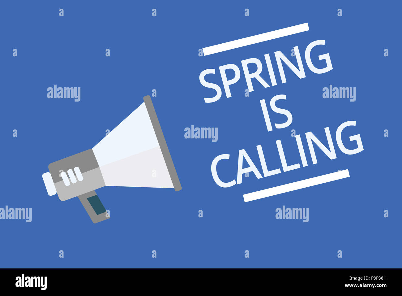 Text sign showing Spring Is Calling. Conceptual photo Time for flowers ...