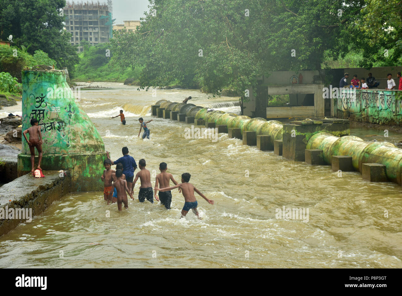 Thane, India. 12th July, 2018. 12/07/2018 in Ambernath, Thane, India ...