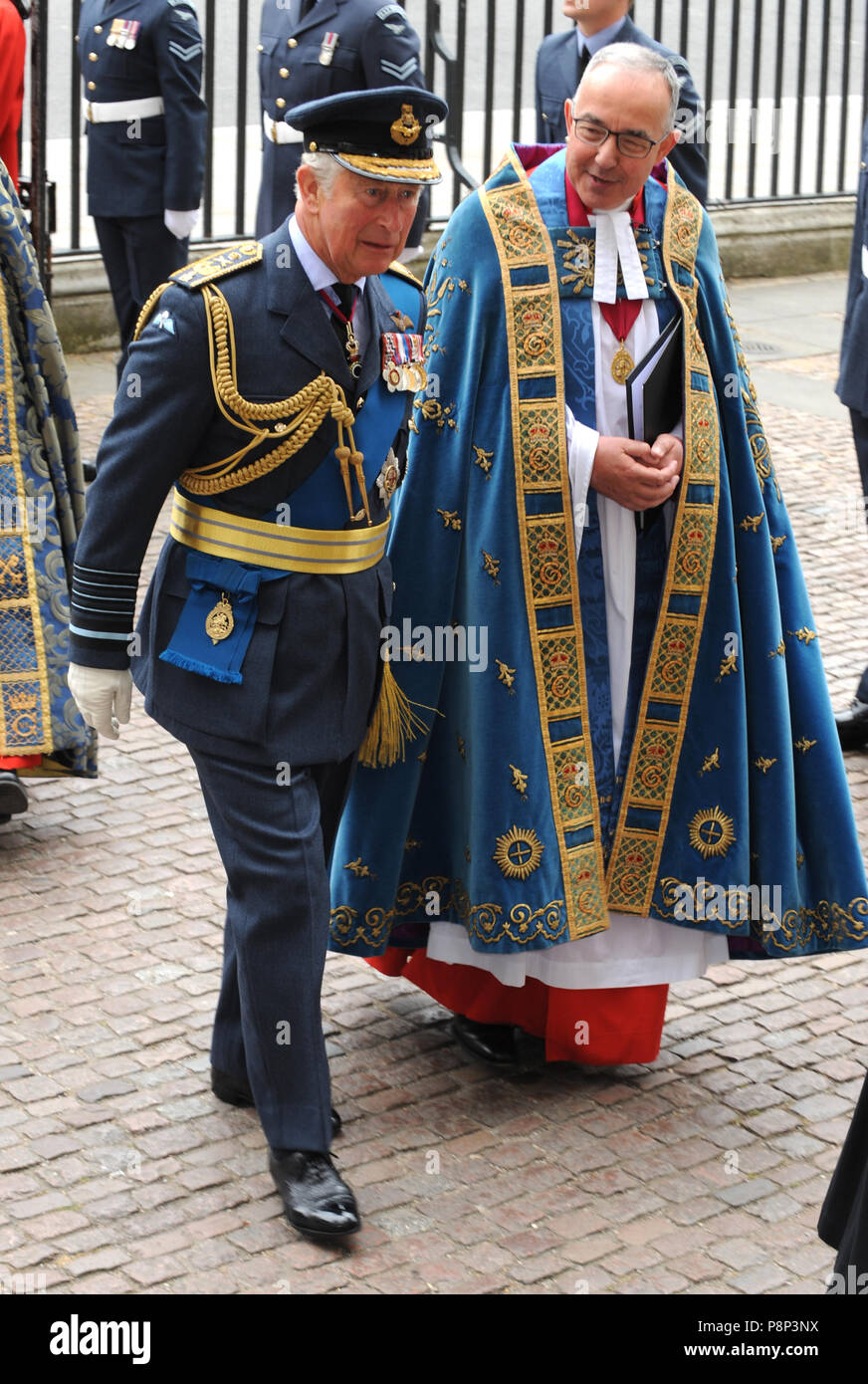 Charles, Prince of Wales at the RAF centenary ceremony held at ...