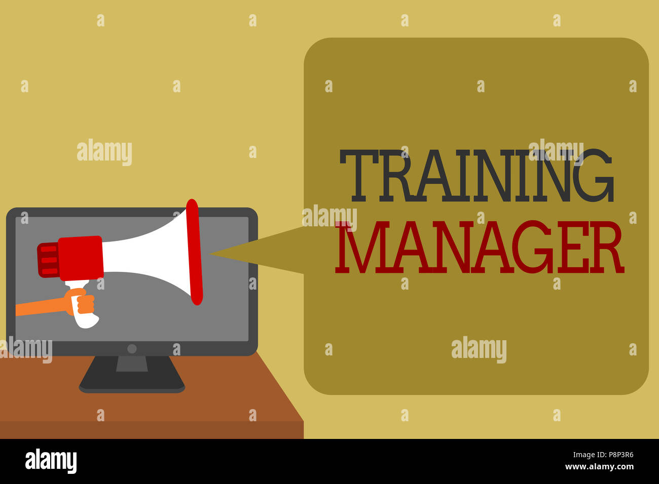Text sign showing Training Manager. Conceptual photo giving needed ...