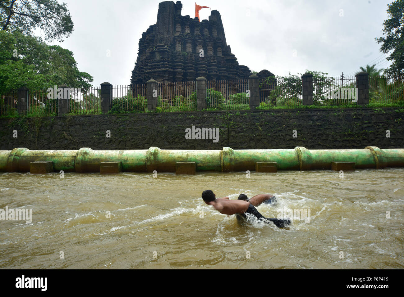 Thane, India. 12th July, 2018. 12/07/2018 in Ambernath, Thane, India ...