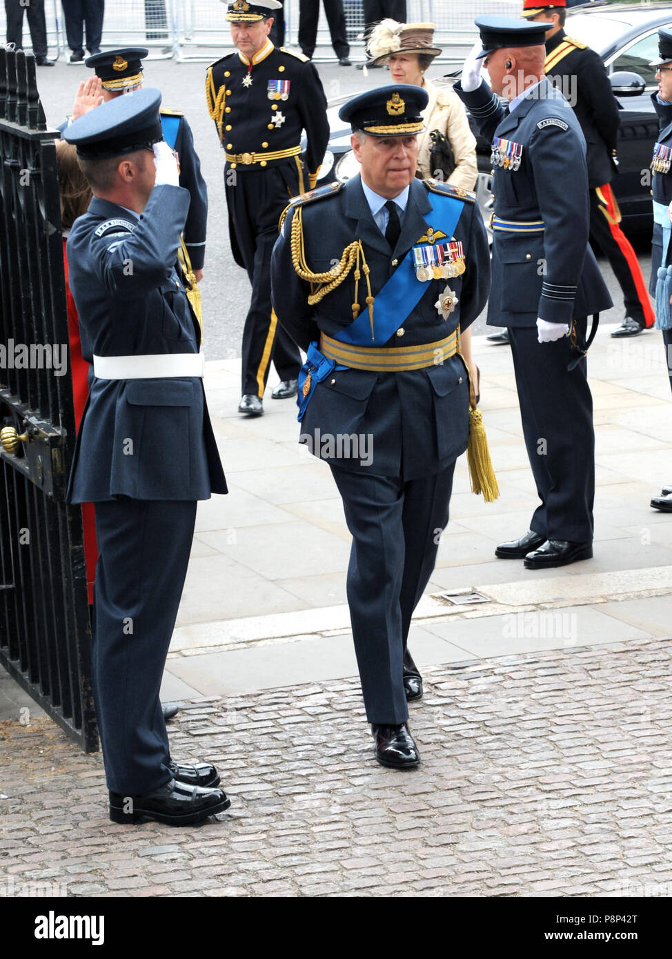 Prince Andrew, Duke of York at the RAF centenary ceremony held at ...