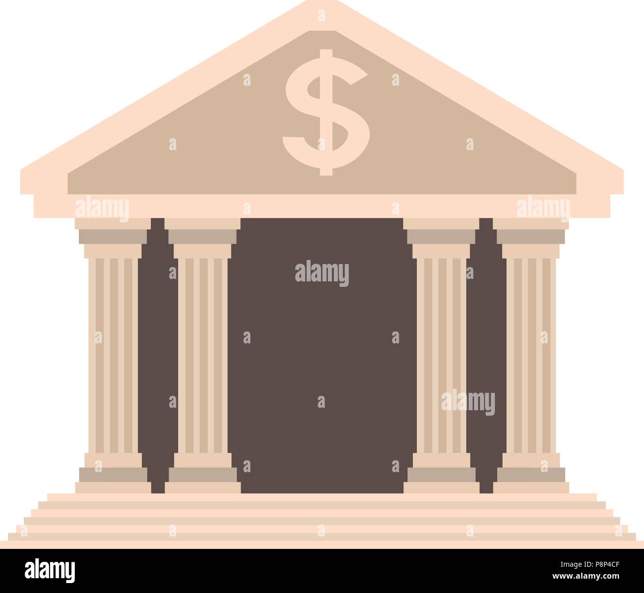 Bank building symbol Stock Vector Image & Art - Alamy