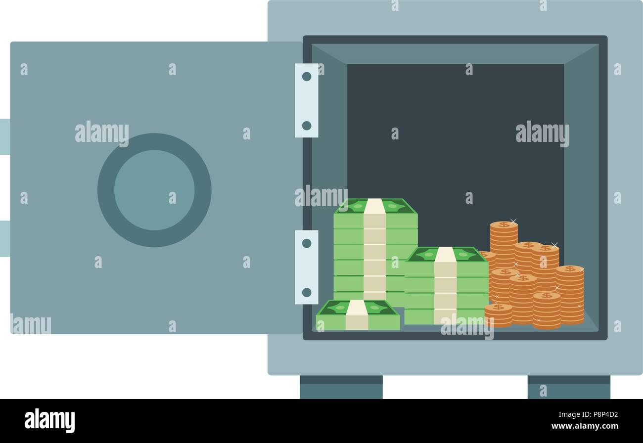 Inside bank safe deposit Stock Vector Images - Alamy