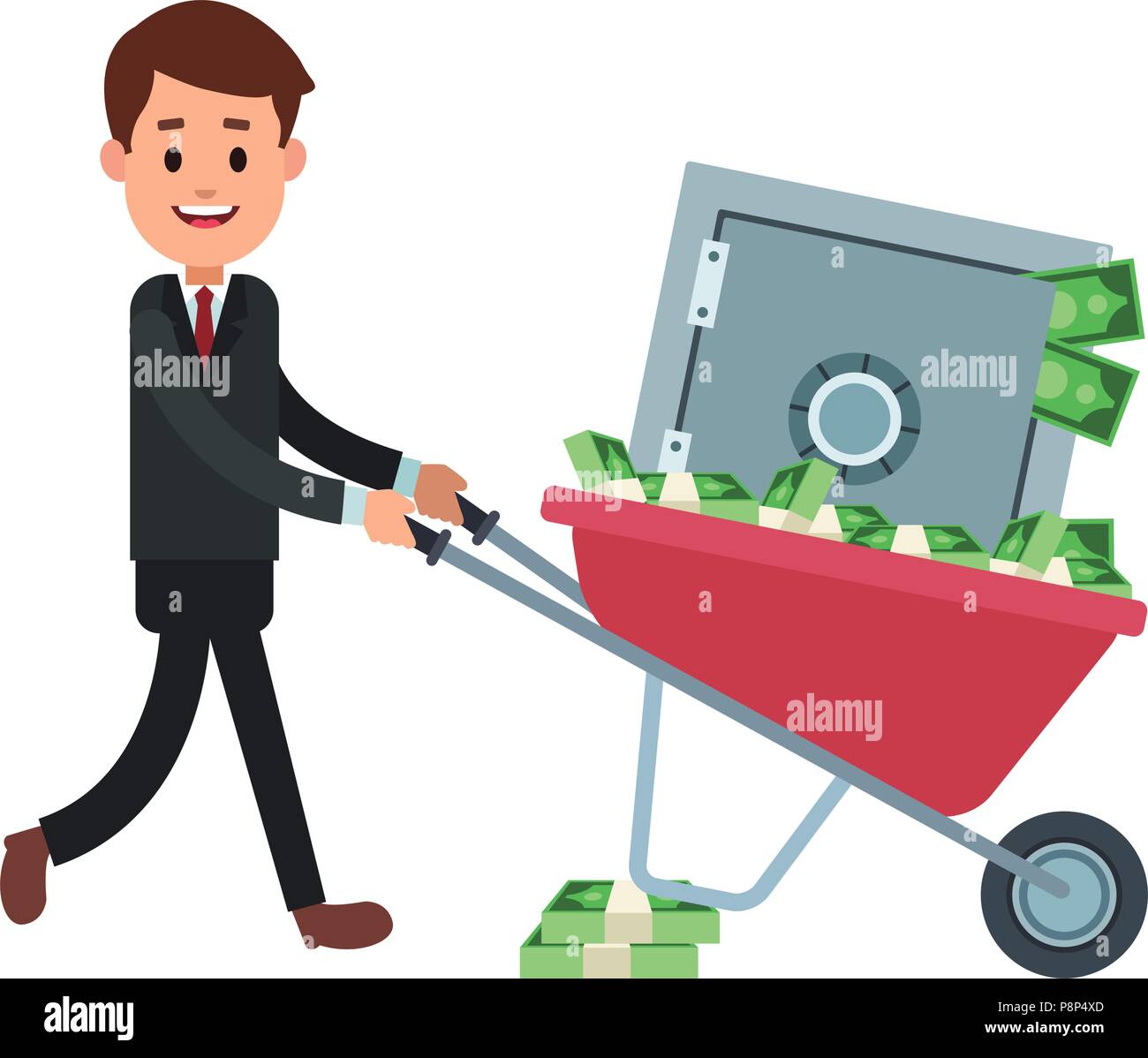 Human wheelbarrow Stock Vector Images - Alamy