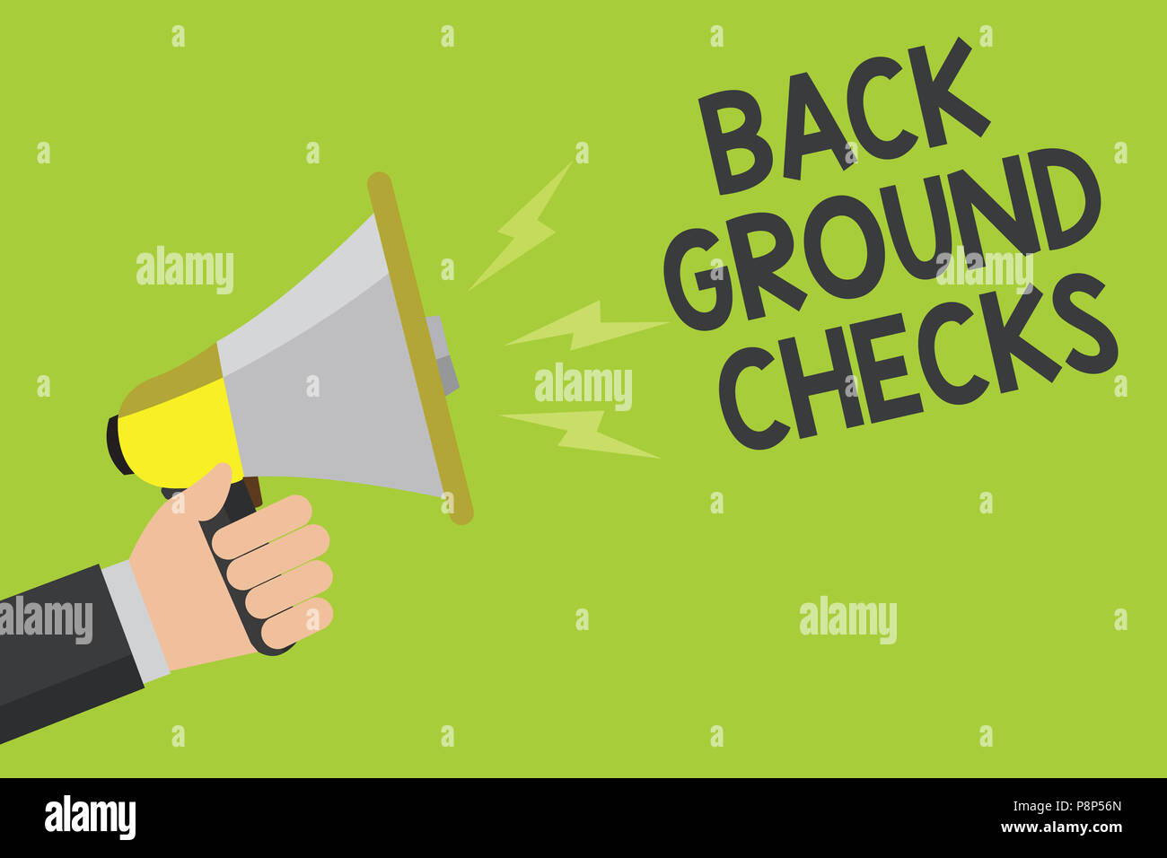 Handwriting text Back Ground Checks. Concept meaning looking up ...