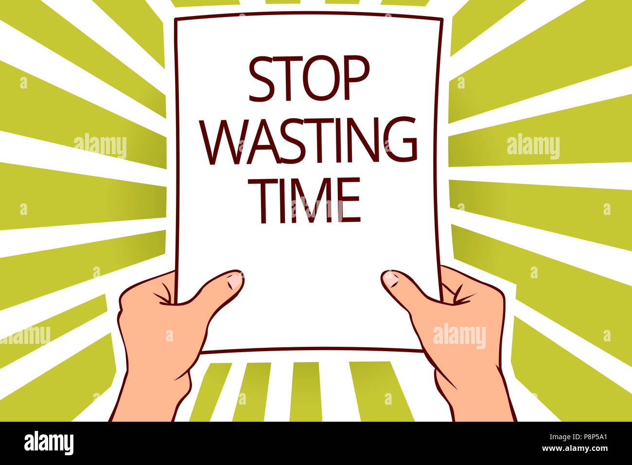 Text sign showing Stop Wasting Time. Conceptual photo Organizing ...