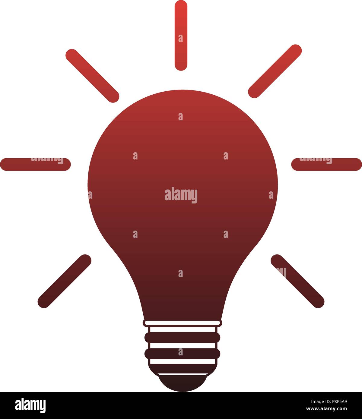Bulb light on red lines Stock Vector Image & Art - Alamy
