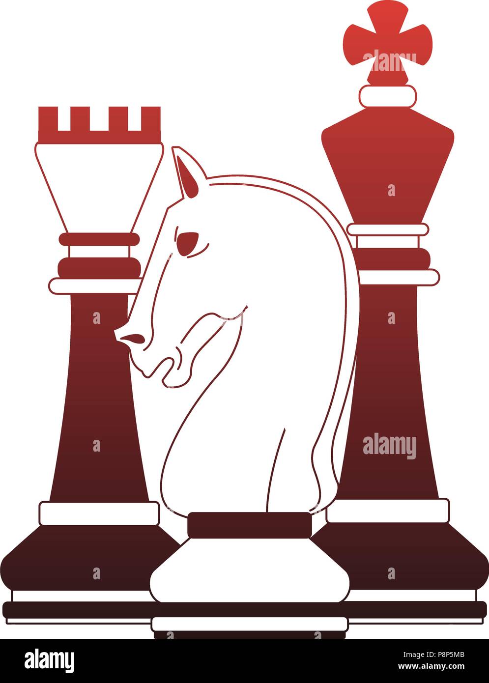 Red queen chess strategy Stock Vector Images - Alamy