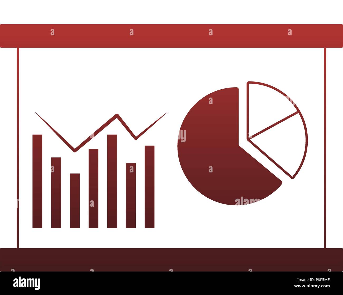 Statistics on whiteboard red lines Stock Vector Image & Art - Alamy
