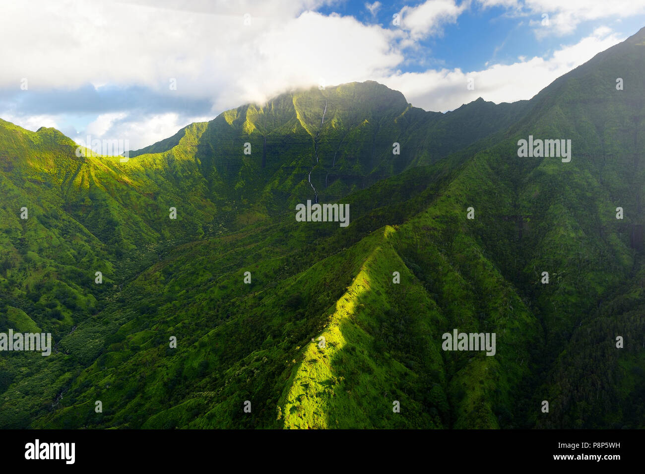 Mount Waialeale known as the wettest spot on Earth, Kauai, Hawaii Stock ...