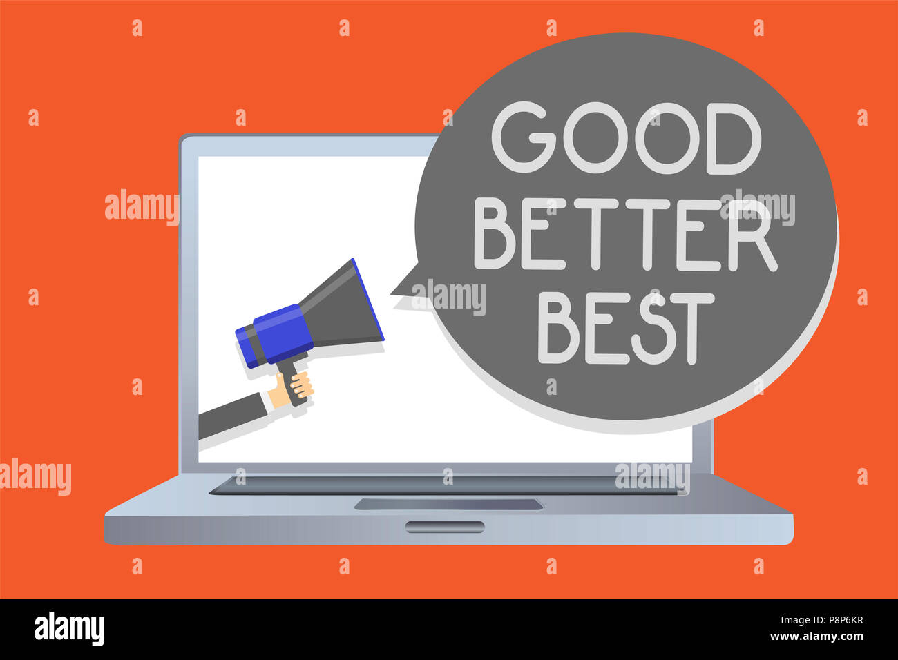 Writing note showing Good Better Best. Business photo showcasing ...