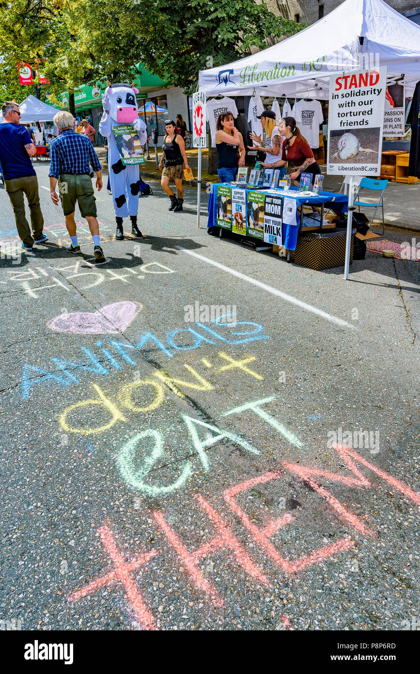 Animal Liberation booth at Car Free Day, Commercial Drive, Vancouver ...