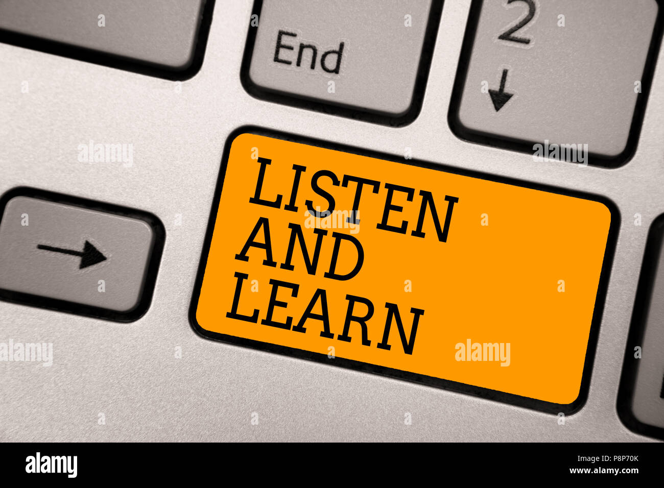 Handwriting text writing Listen And Learn. Concept meaning Pay ...