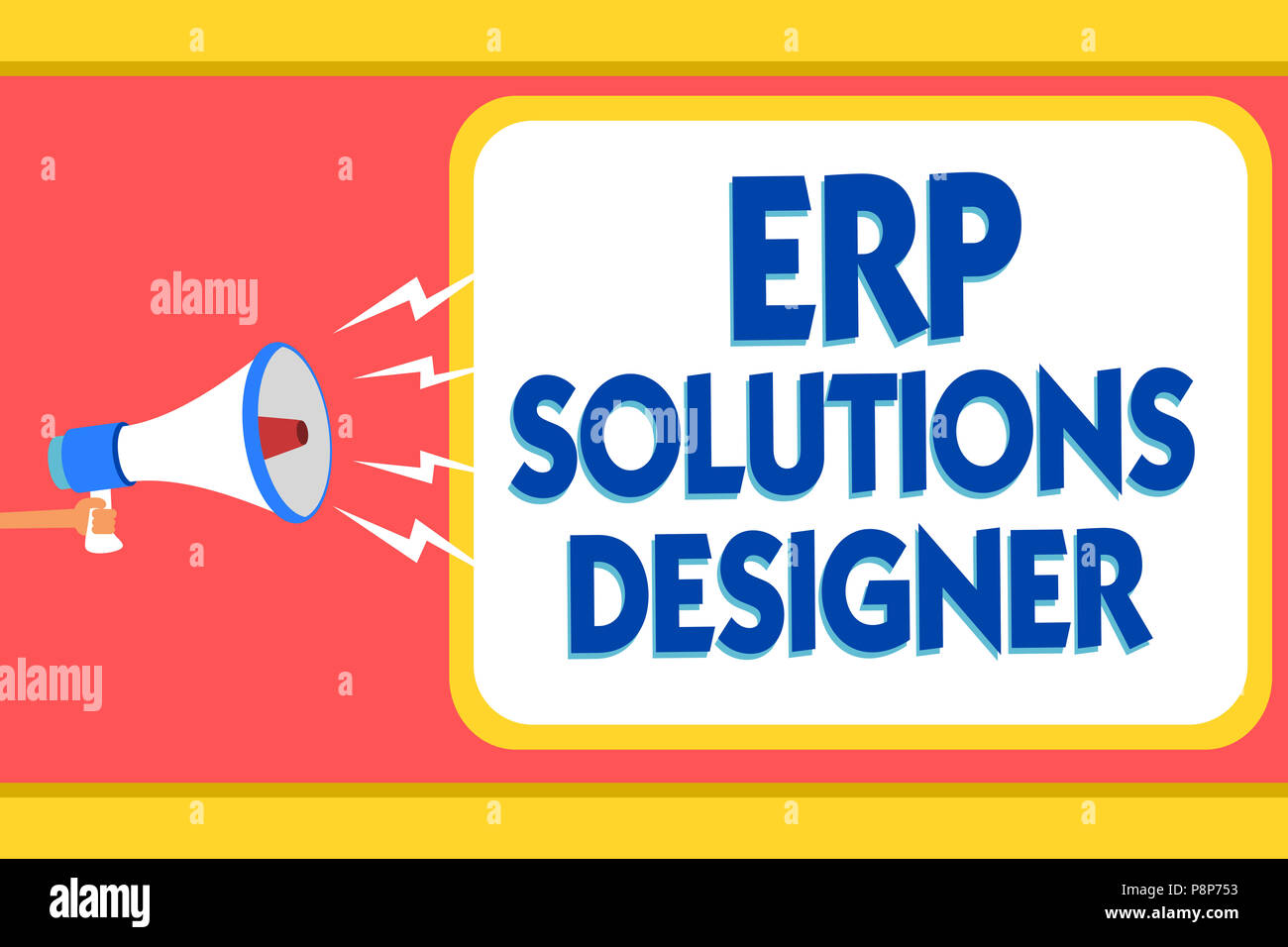 Text sign showing Erp Solutions Designer. Conceptual photo elegant ...