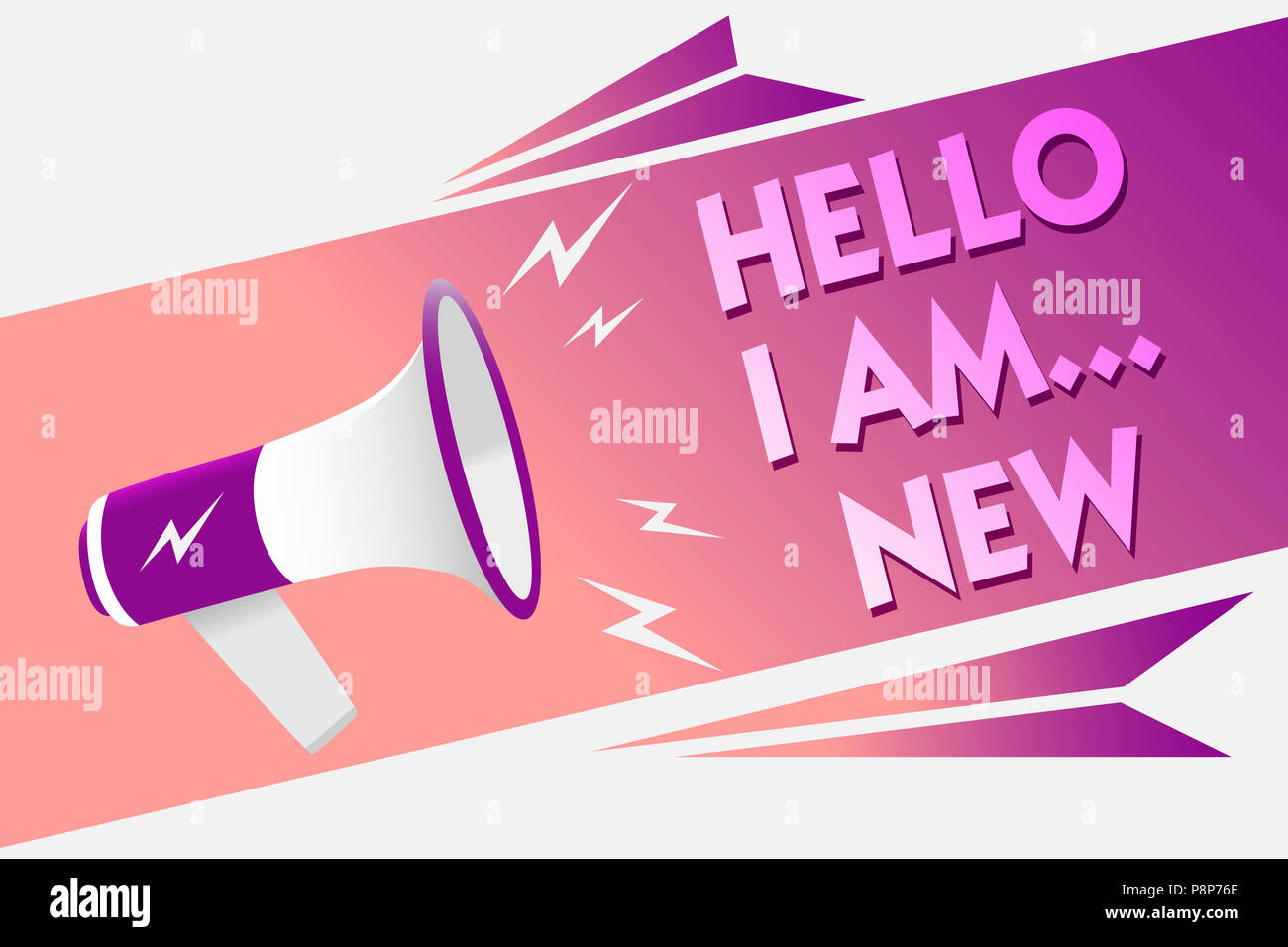 Writing note showing Hello I Am... New. Business photo showcasing ...