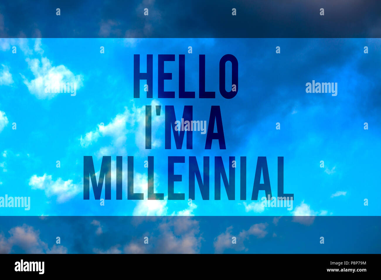 Handwriting text Hello I am A Millennial. Concept meaning person ...