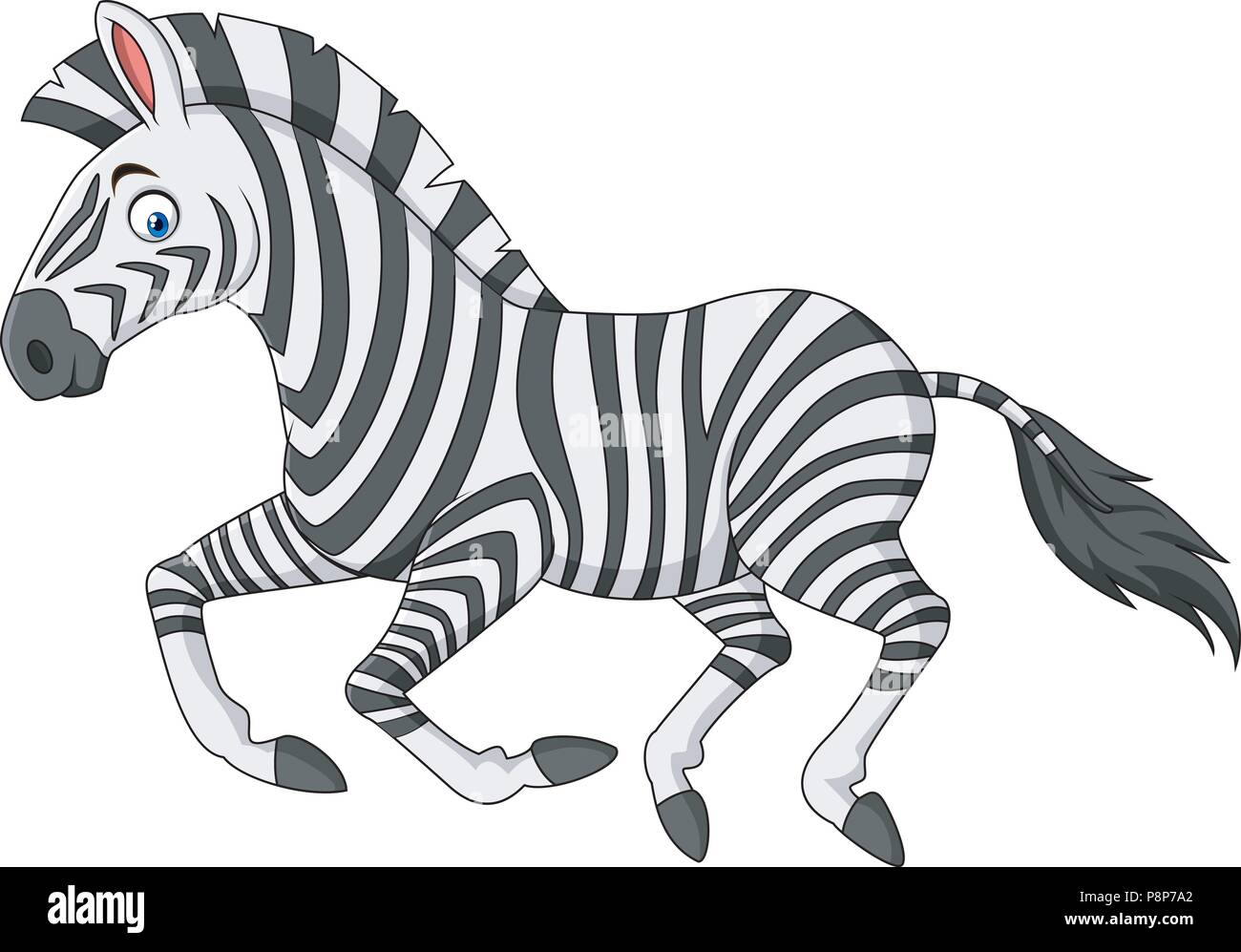 Cartoon zebra running Stock Vector Image & Art - Alamy