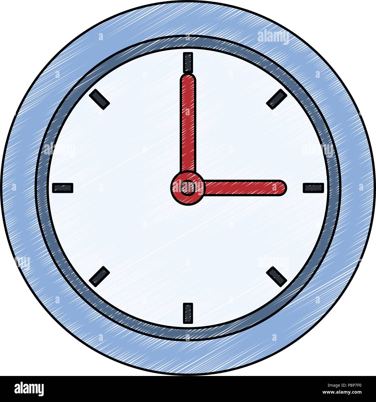 Wall clock isolated scribble Stock Vector Image & Art - Alamy
